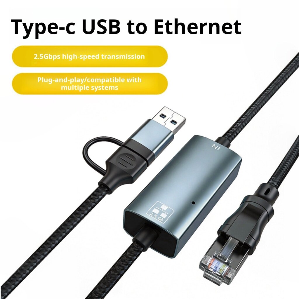 Адаптер USB-C и USB-A в Ethernet — фото 1