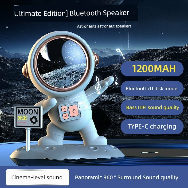 Bluetooth-динамик «Космонавт» с USB-накопителем, перезаряжаемый компьютерный динамик, украшение для рабочего стола,