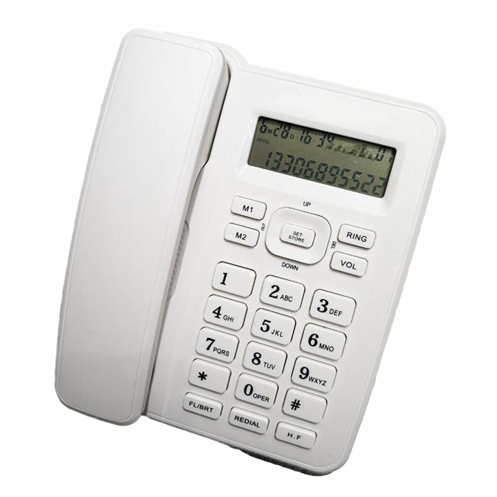 (1 шт) KX-6001CID Телефон Caller ID Домашний Офис Батарея-Бесплатно-Белый
