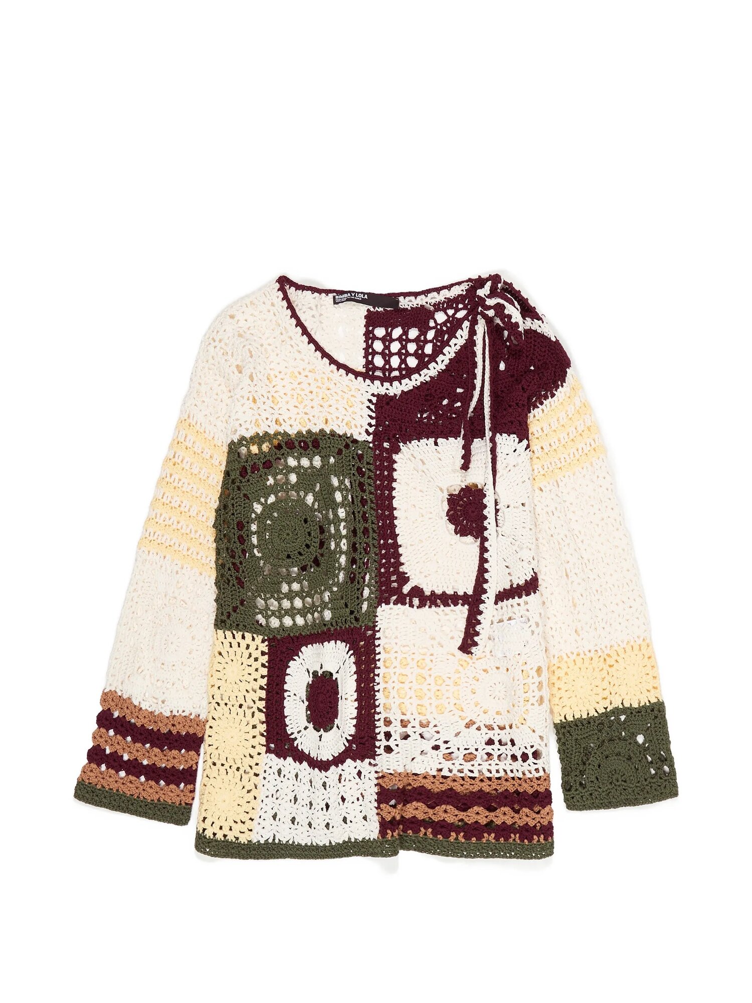 Свитер Crochet-knit patchwork sweater