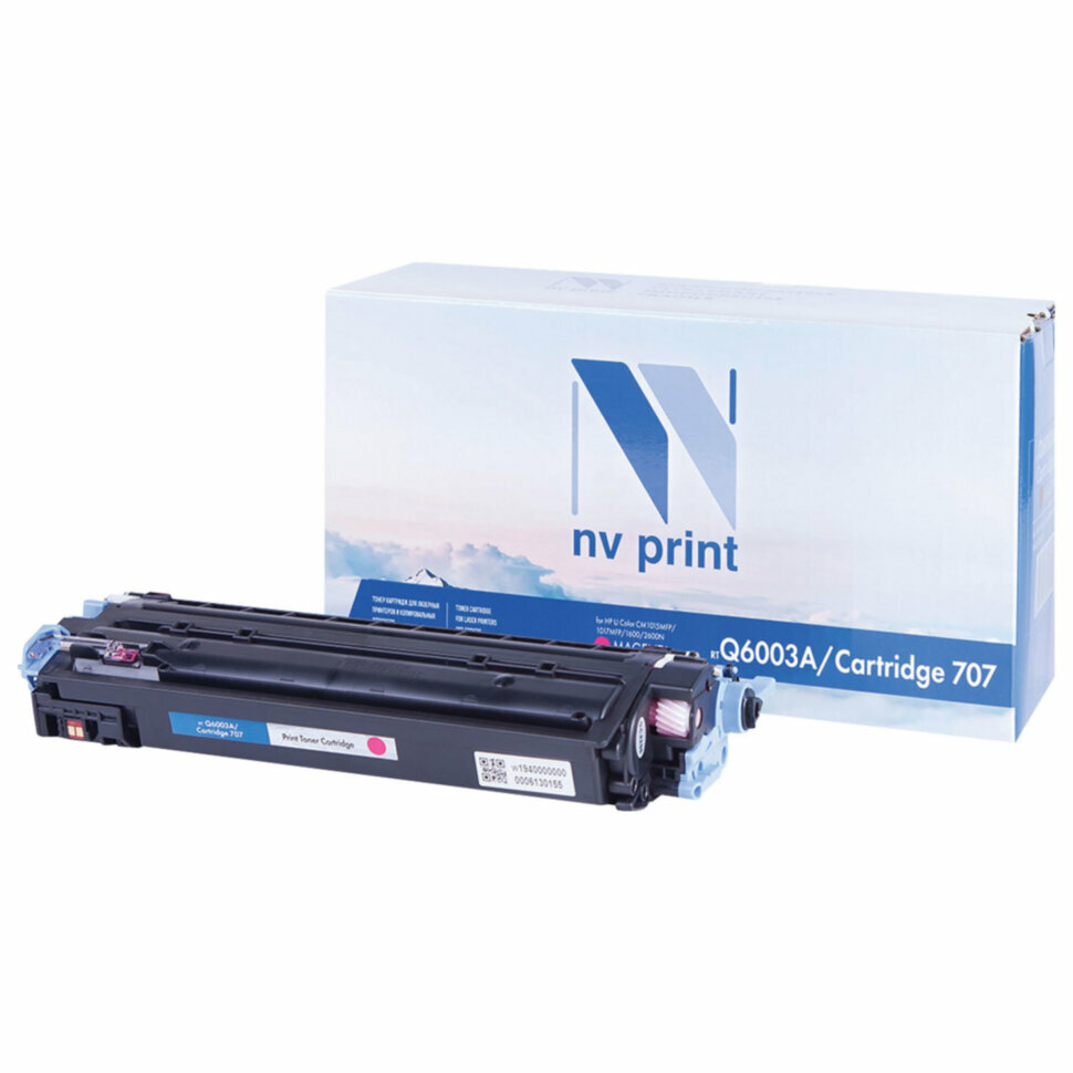 Картридж лазерный NV PRINT (NV-Q6003A) для HP ColorLaserJet CM1015/2600, пурпурный, ресурс 2000 стр, 361168
