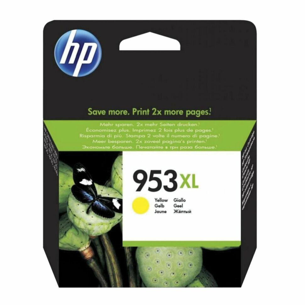 Картридж струйный HP (F6U18AE) Officejet Pro 8710/8210 №953XL, желтый, увеличенный ресурс 1600 стр, оригинальный, 362291