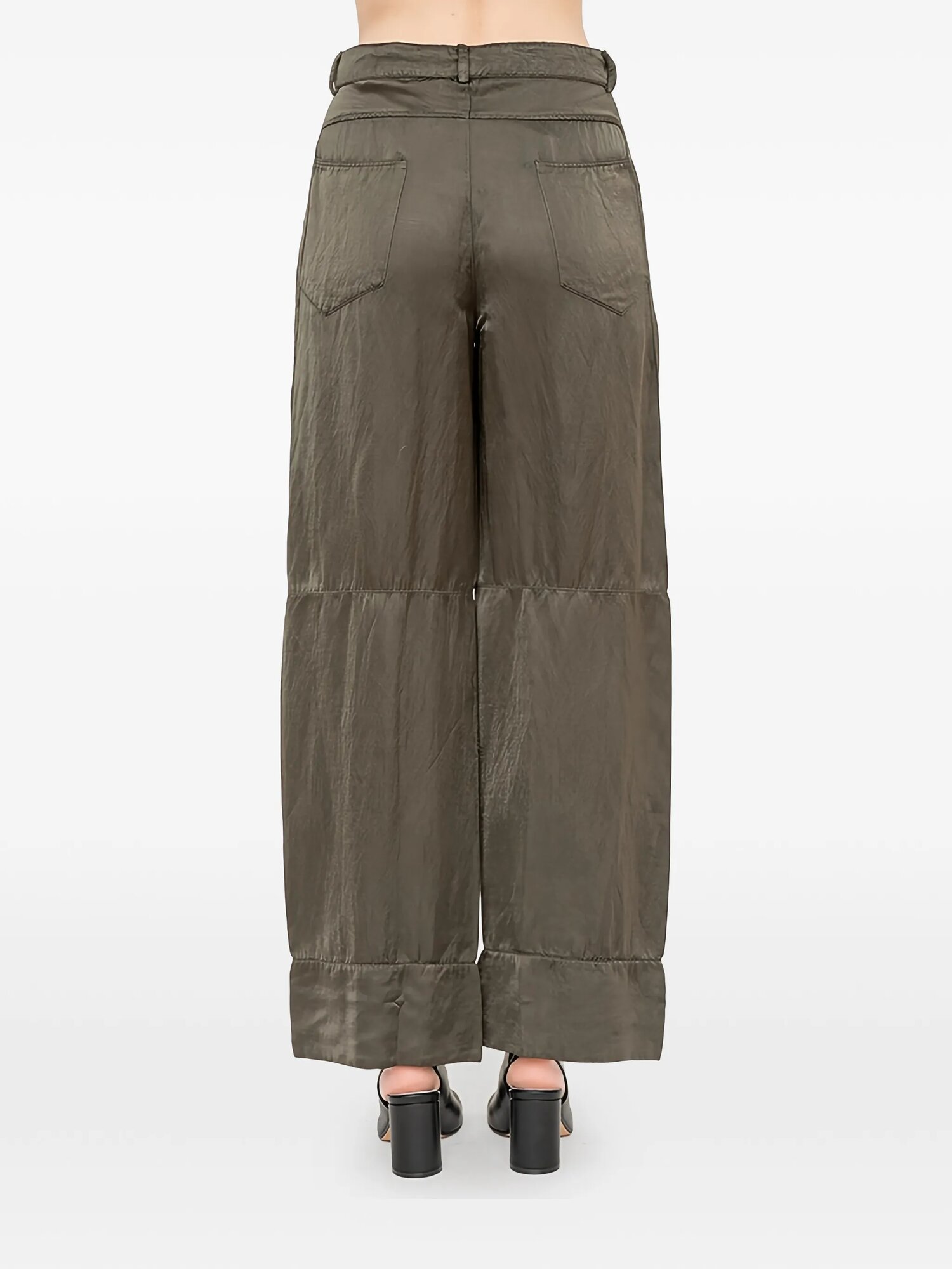 Брюки Andrea Ya'aqov High-cuff trousers, размер S, brown — фото 1