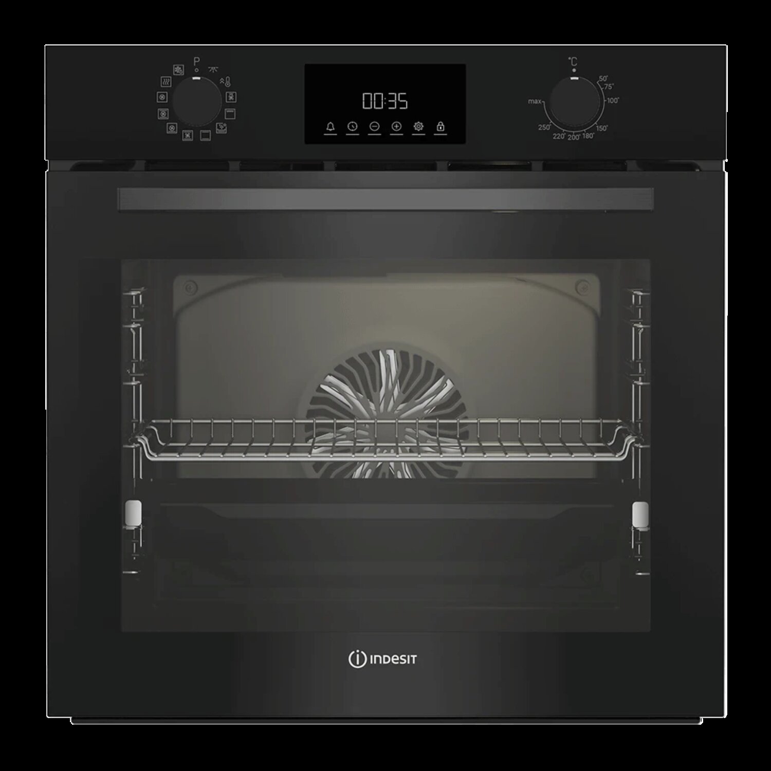 Электрический духовой шкаф Indesit IBFTE 3841 J BL, цвет черный, 72л
