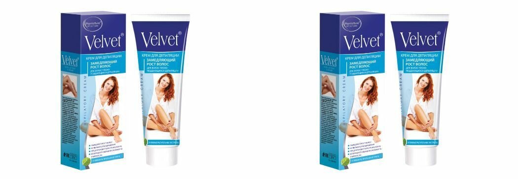 Velvet Крем для депиляции, замедляющий рост волос, 100 мл, 2 шт