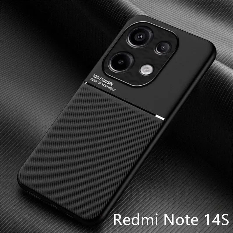 Чехол для Xiaomi Redmi Note 14S Магнитное притяжение внутри ( Сяоми Редми Нот 14S 4G ) кожаный чехол