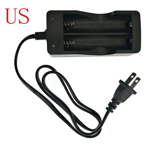 Зарядное устройство Erilles 18650, 2 слота, US Plug