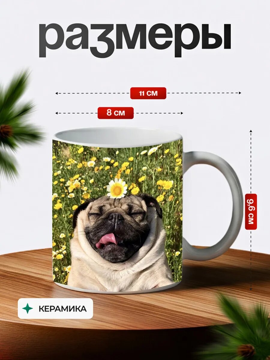 Кружка Мопс 3, — фото 1