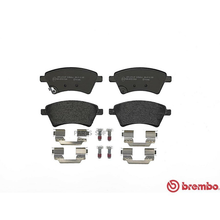 BREMBO P23105 Колодки тормозные дисковые передн. FIAT SEDICI (FY_) 06/06-10/14 / SUZUKI SX4 (EY GY) 06/06-> / SU ()