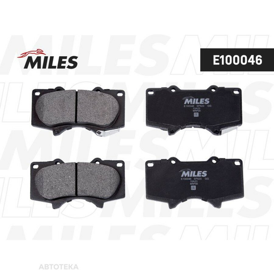Колодки тормозные TOYOTA LC 120 /MITSUBISHI PAJERO 06> передние SemiMetallic MILES E100046