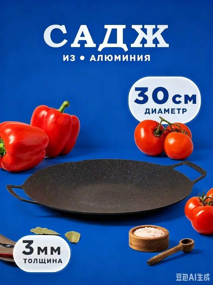 Сковорода GEALFIS диаметром 28 см предназначена для приготовления шашлыка и плова. Уличная посуда для приготовления пищи