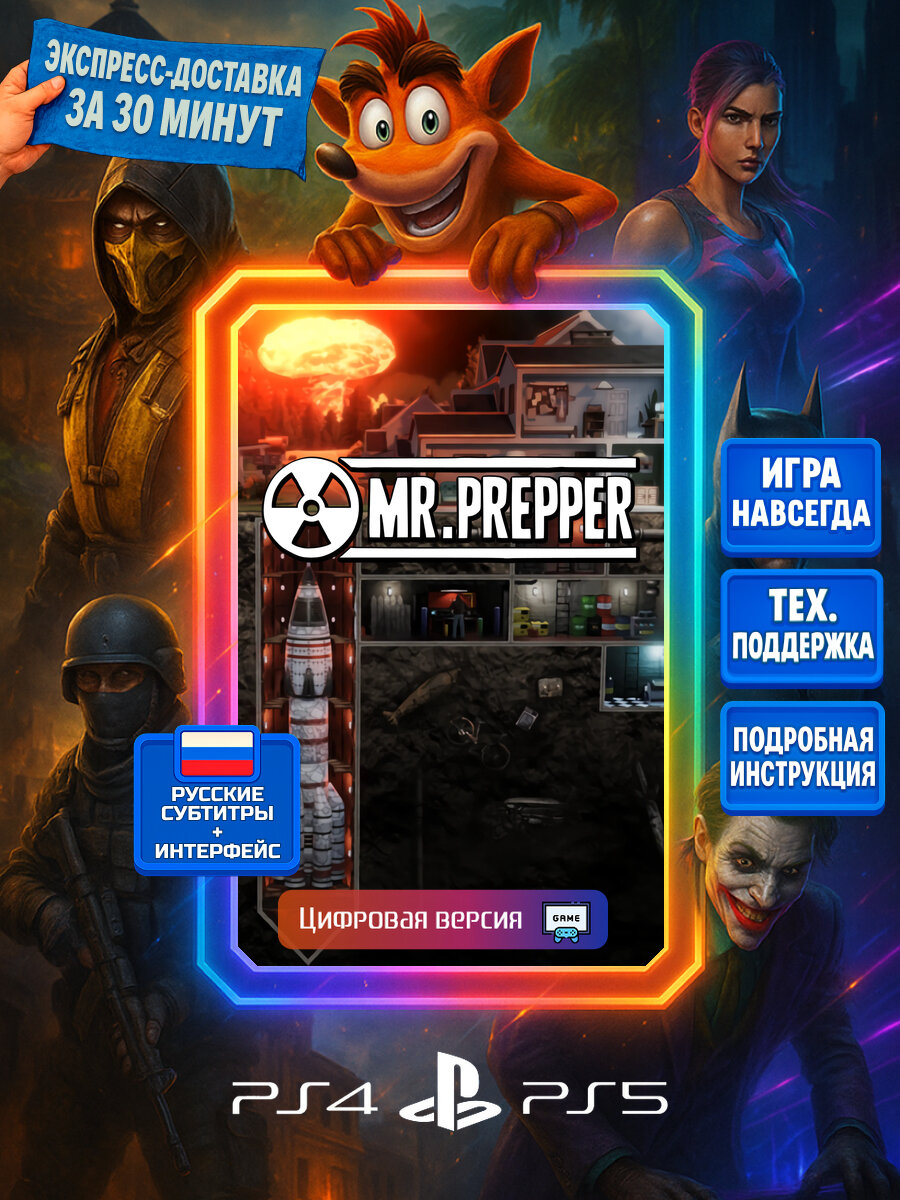 Mr. Prepper PS4/PS5 | Моментальная доставка | Русские субтитры и интерфейс | Имитация