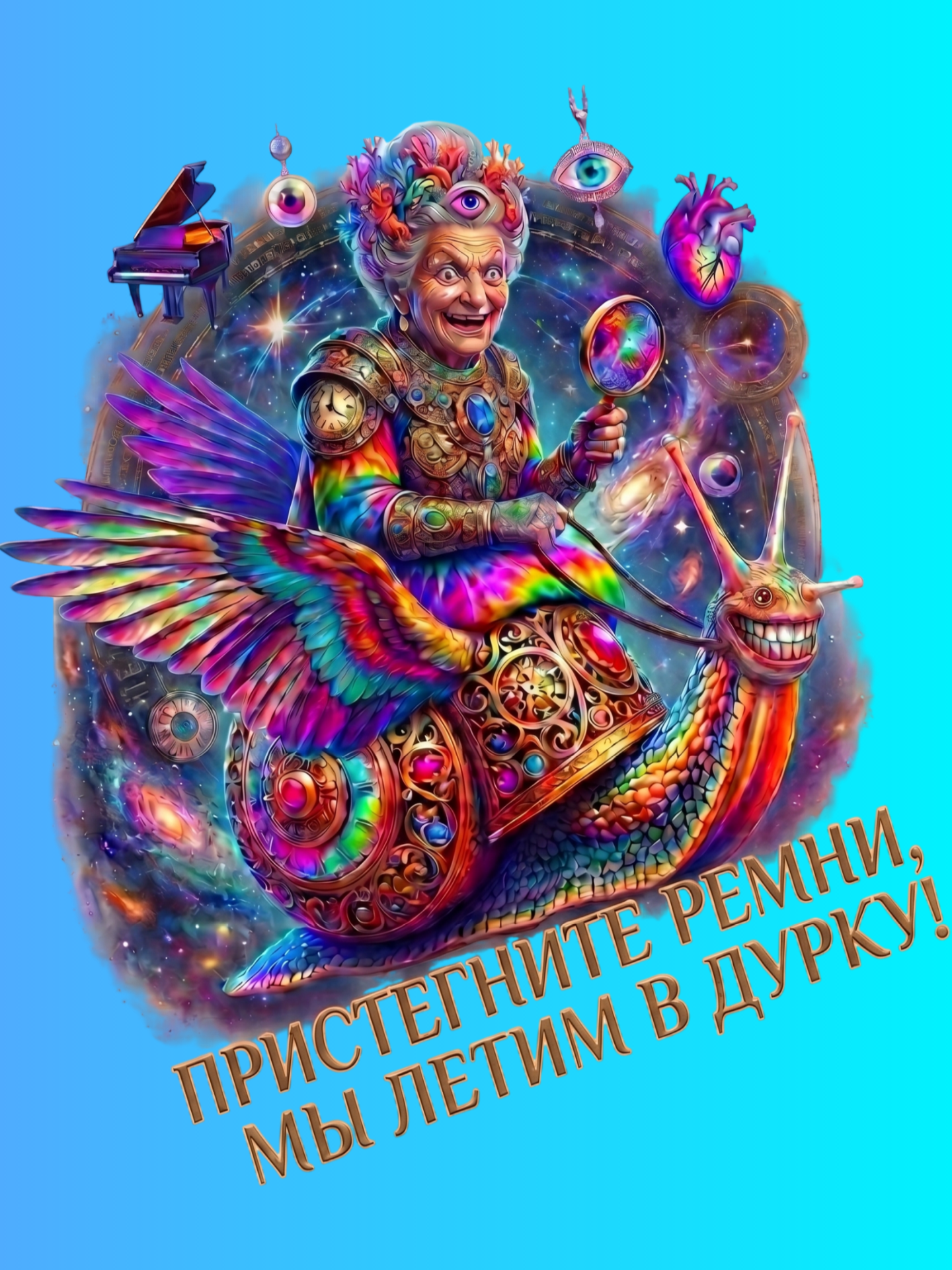 Термонаклейка на одежду летим В дурку ДТФ наклейка для текстиля