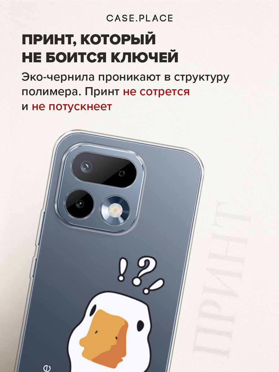 Чехол на Realme 16 Pro / Реалми 16 Про с принтом Вопрошающий гусь — фото 1