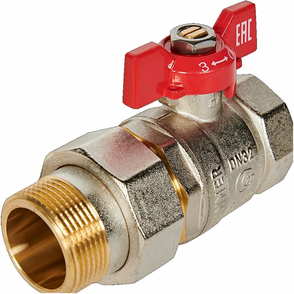 Кран шаровой ROMMER с американкой, ВР/НР, ручка бабочка 1 1/4 RBV-0005-2510232 RG00938RJNBC96