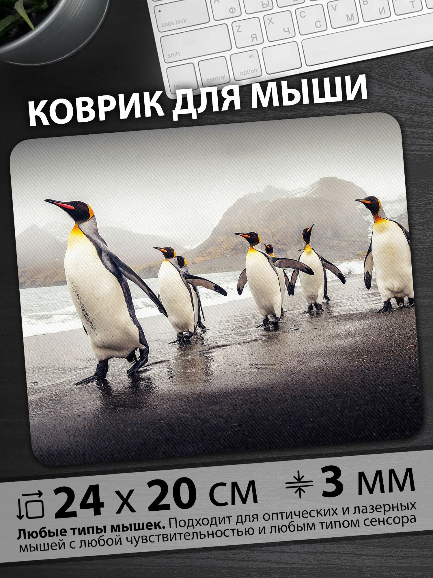 Резиновый коврик для мыши (24 x 20 см x 3 мм)
