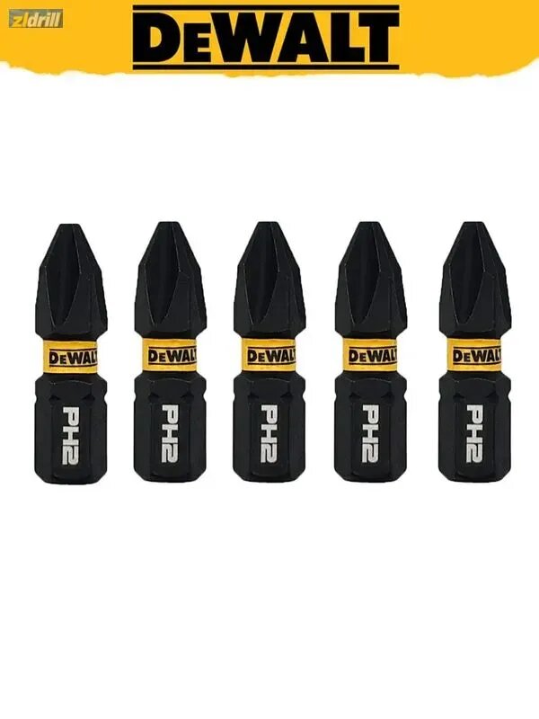 DEWALT PH2 25MM 5 шт. ударная отвертка бит-драйвер из высококачественной стали прочные аксессуары для инструментов