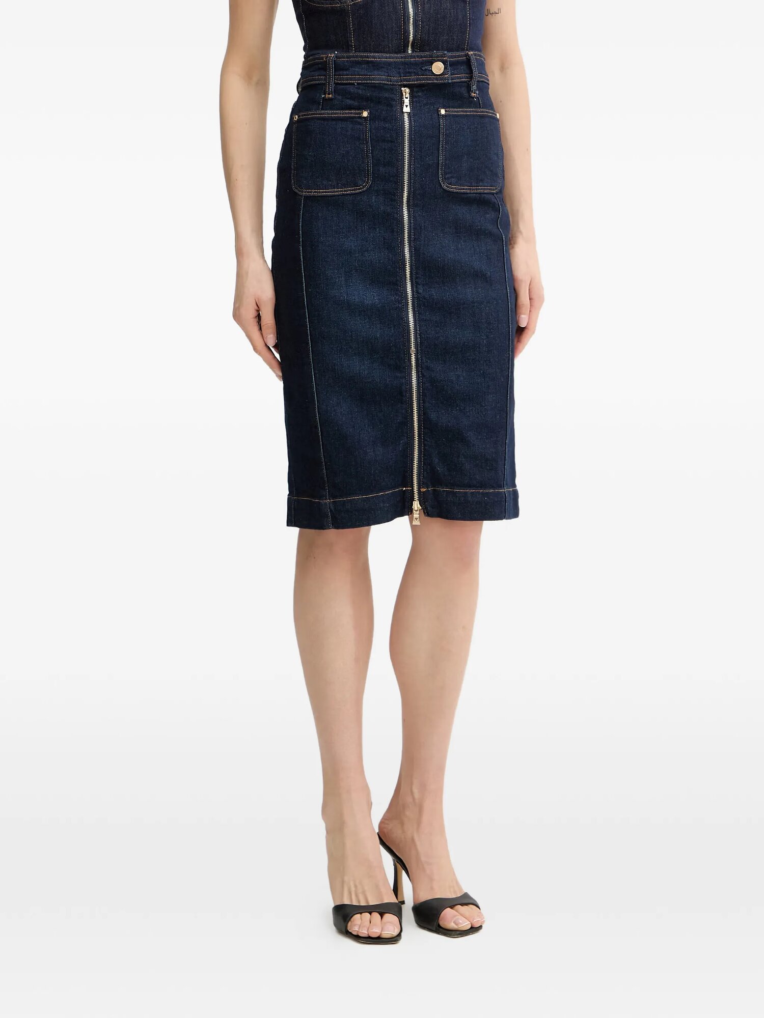 Юбка Zip-up denim pencil skirt