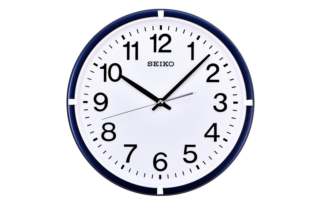 Настенные часы унисекс SEIKO Quartz Movement Plastic Wall Clock, 30CM, белые