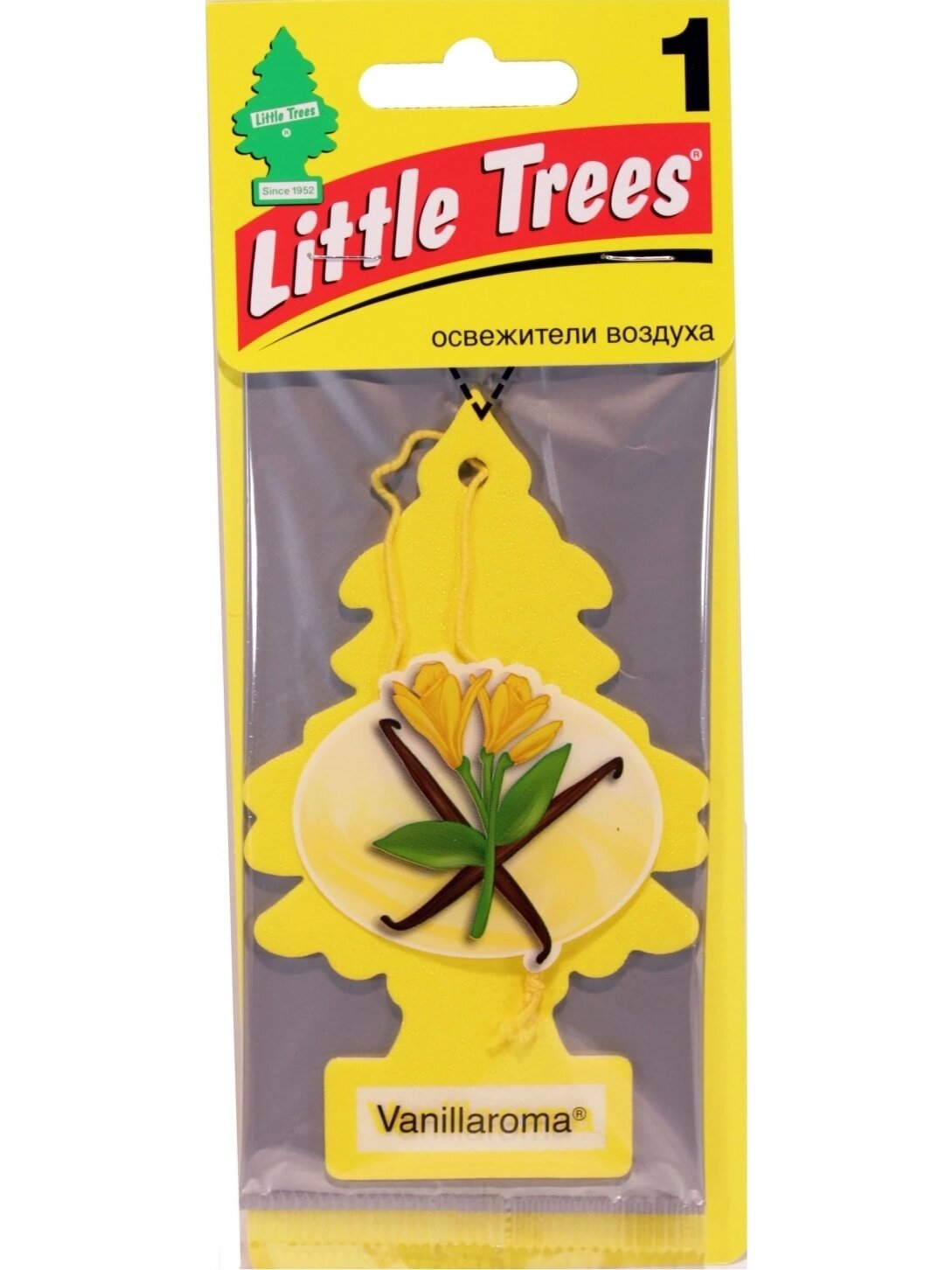 Ароматизатор подвесной бумажный Little Trees Ваниль Vanillaroma U1P-10105-RUSS