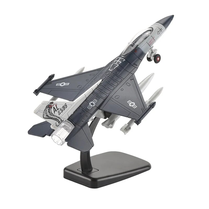 Модель самолета из сплава 22 см Серый, F-16light Garyboxed