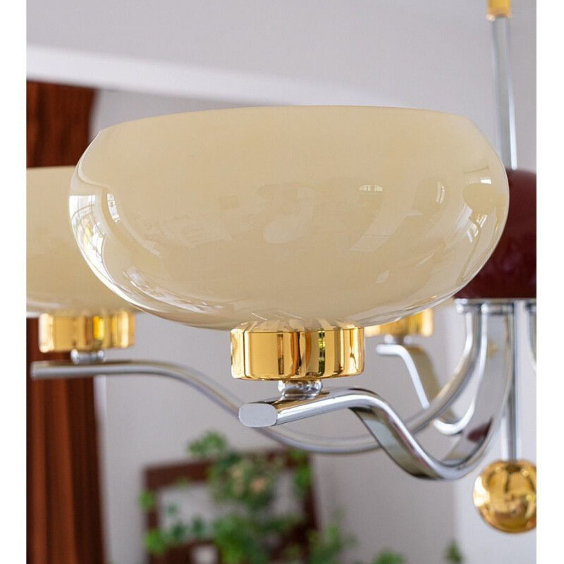 Люстра для гостиной в стиле Bauhaus середины века, лампа для ресторана, спальни в французском стиле из цельного дерева, ретро-спальни в американском стиле, ореховый цвет