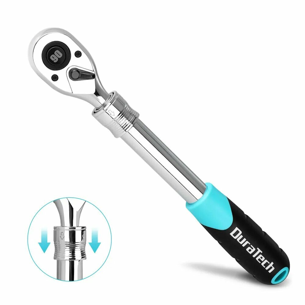 DURATECH DuraTech Трещоточная рукоятка раздвижная 1/2 на 90 зуб