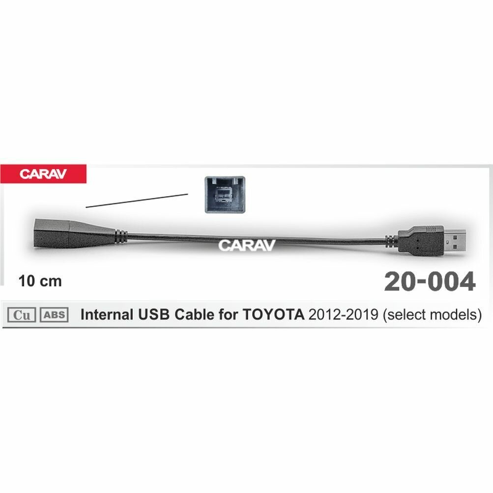 Переходник со штатного USB TOYOTA 2012-2019 для Android CARAV 20-004