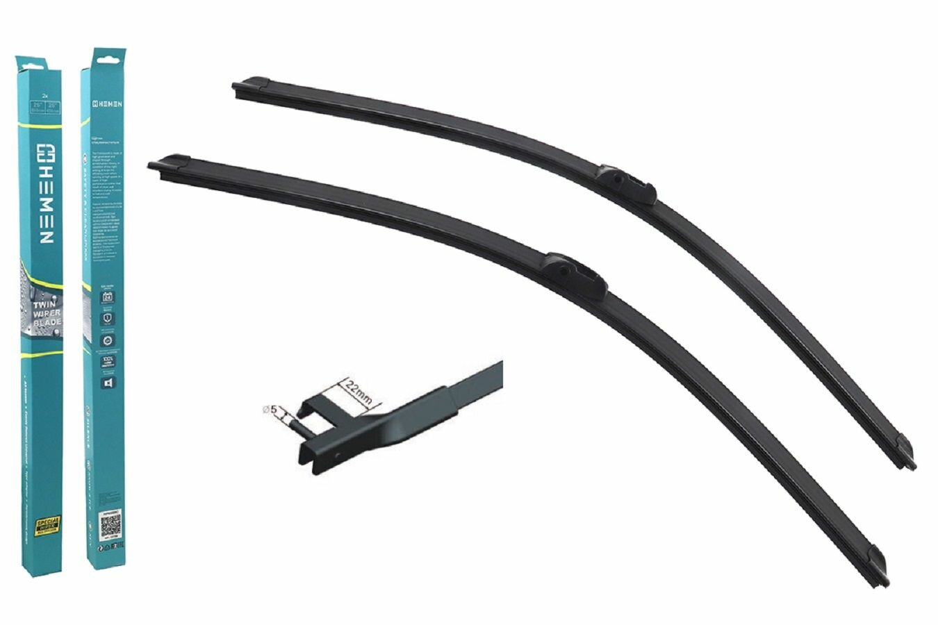Щётки стеклоочистителя комплект 2 шт. HEMEN 650/650 мм (HP6565C)