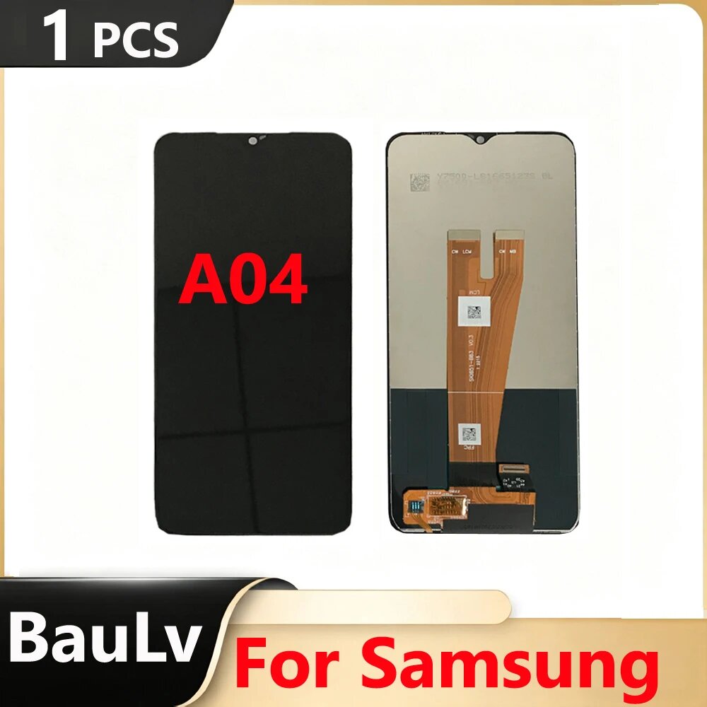 Высококачественный ЖК-дисплей для Samsung A04 A045 A045M A045F A045F/DS, сенсорный Black No Frame