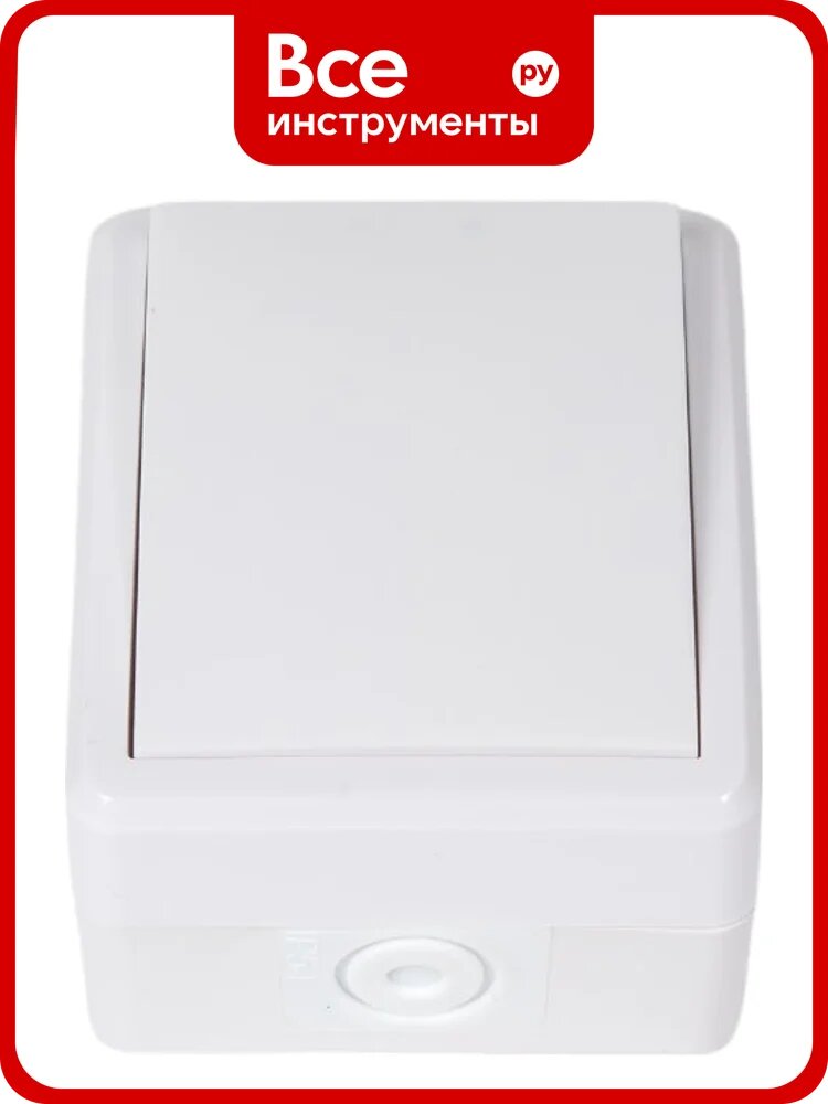 Выключатель, ЭРА, с подсветкой ЭРА 11-1402-01 IP54, 10АХ-250В, ОУ, Эксперт, белый