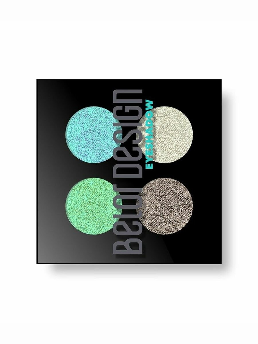 Belor Design тени для век 4-х цветные Delicate тон 51 мятно-бирюзовые