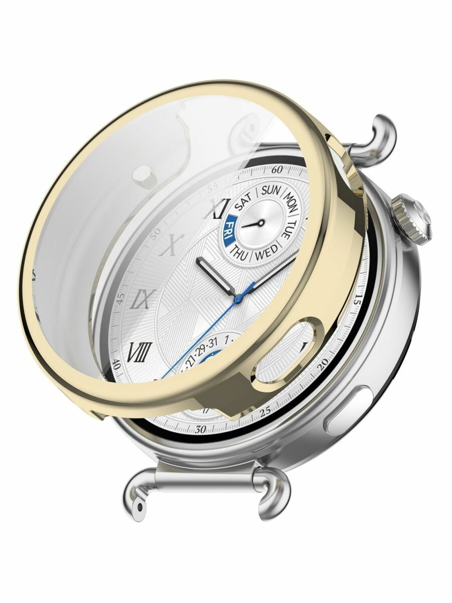 Силиконовый защитный чехол бампер для Huawei Watch GT6 41мм с противоударными свойствами, Функция хранителя экрана, несколько цветов на выбор противоударный защита экрана бампер-чехол