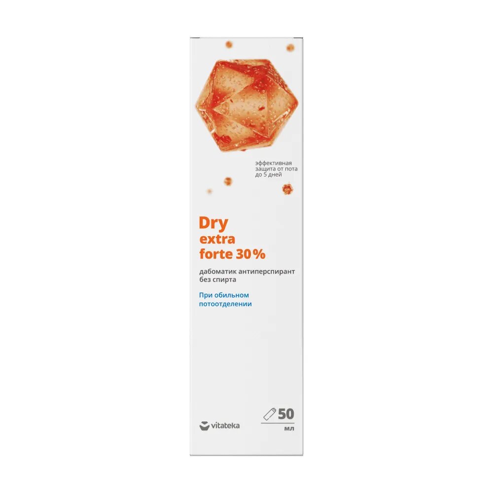 Дабоматик б. спирта от обил. потоот. 30 % Витатека Драй Экстра Форте/Vitateka Dry Extra Forte 50 мл