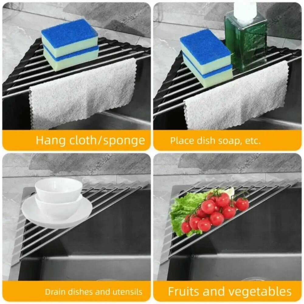 Держатель кухонный, чёрный, для ножей и аксессуаров, 46 см x 10 см x 5 см — фото 1