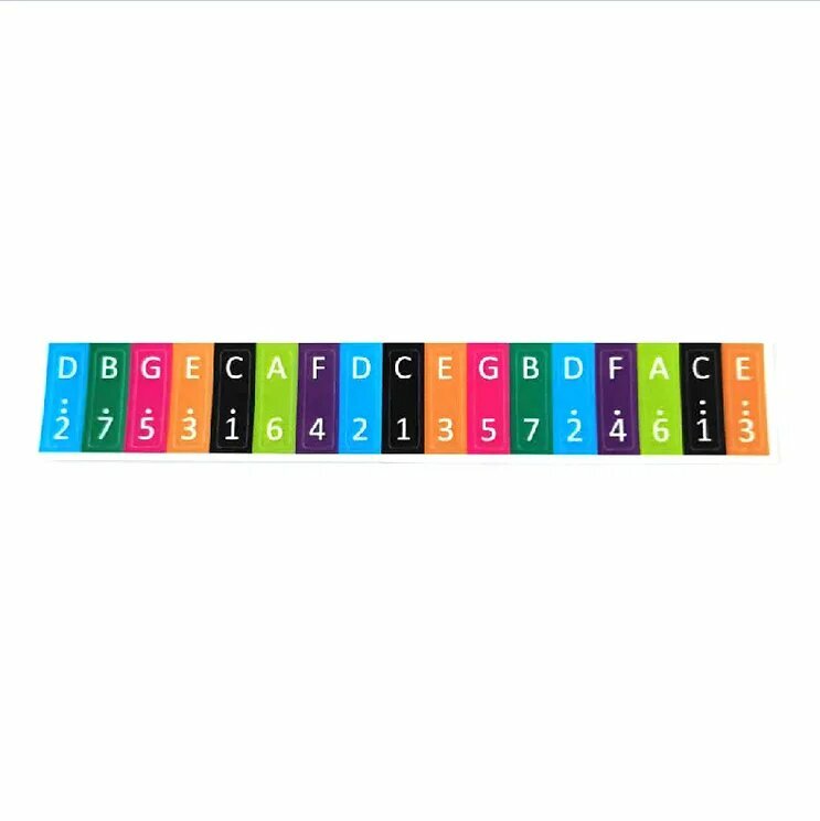 Наклейки на калимбу 17 клавиш, Цвет: color