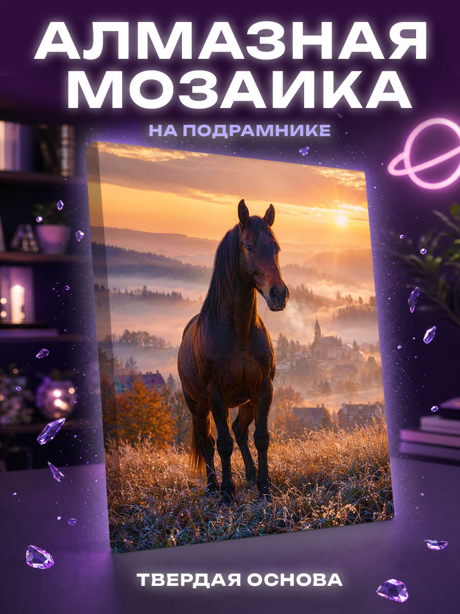 Алмазная мозаика Октябрьское утро в тумане