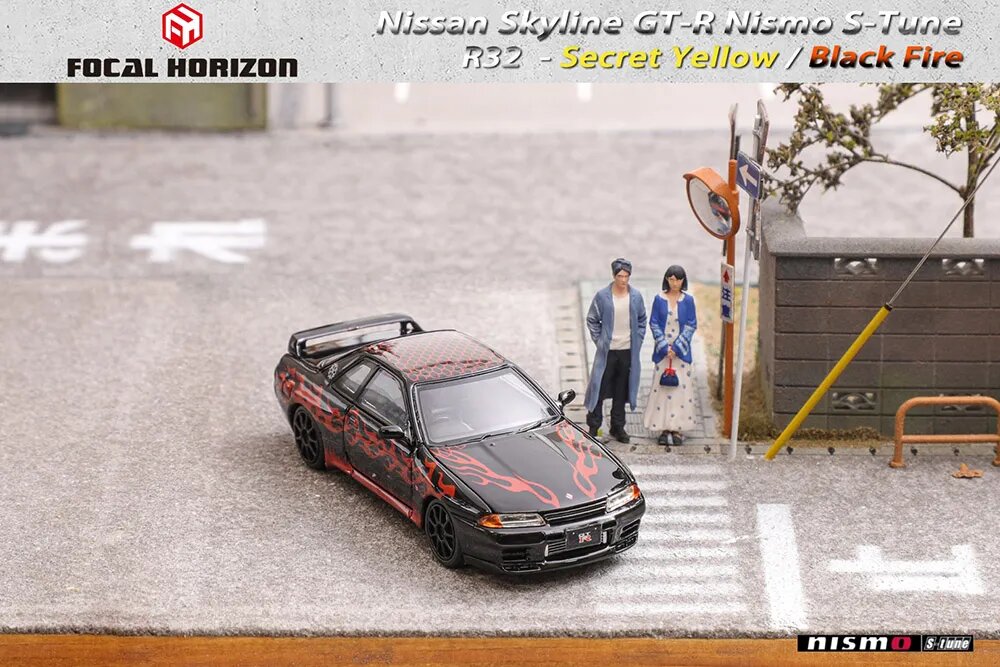 FH 1:64 Nissan Skyline GT-R R32 Nismo S-Tune Легковая модель автомобиля