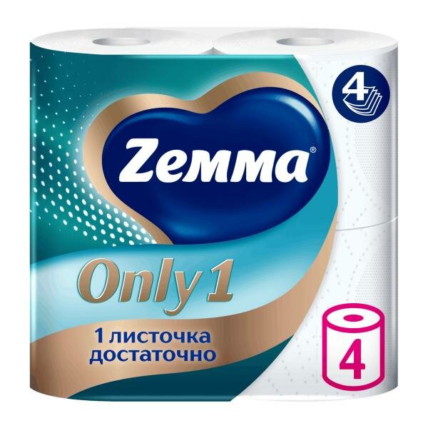 Туалетная бумага Just 1 Zemma 4 рулона 4 слоя