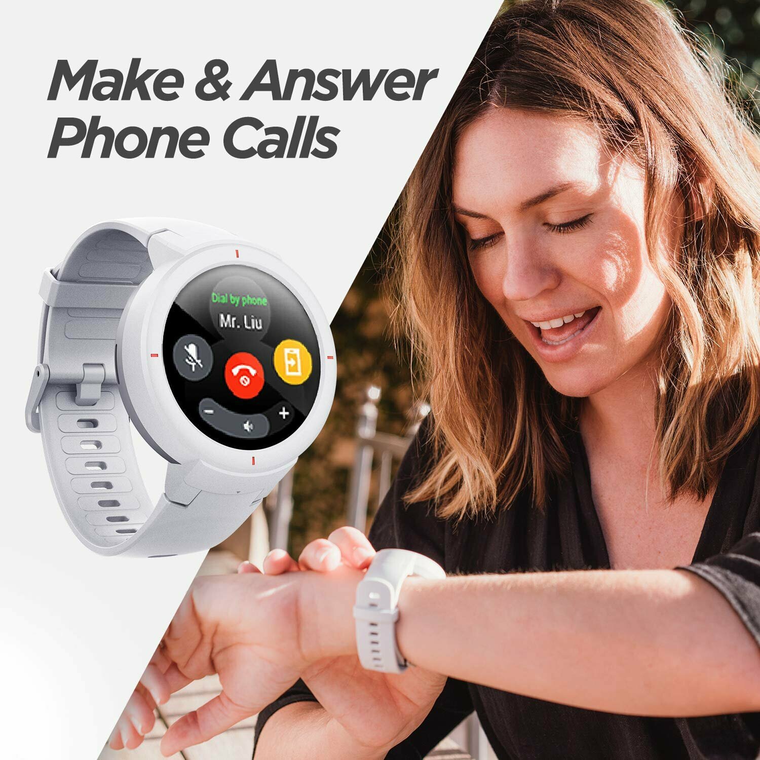 Умные часы Huami Amazfit Verge A1811 Bluetooth-звонки, AMOLED Новые white, Гарантия 6 мес