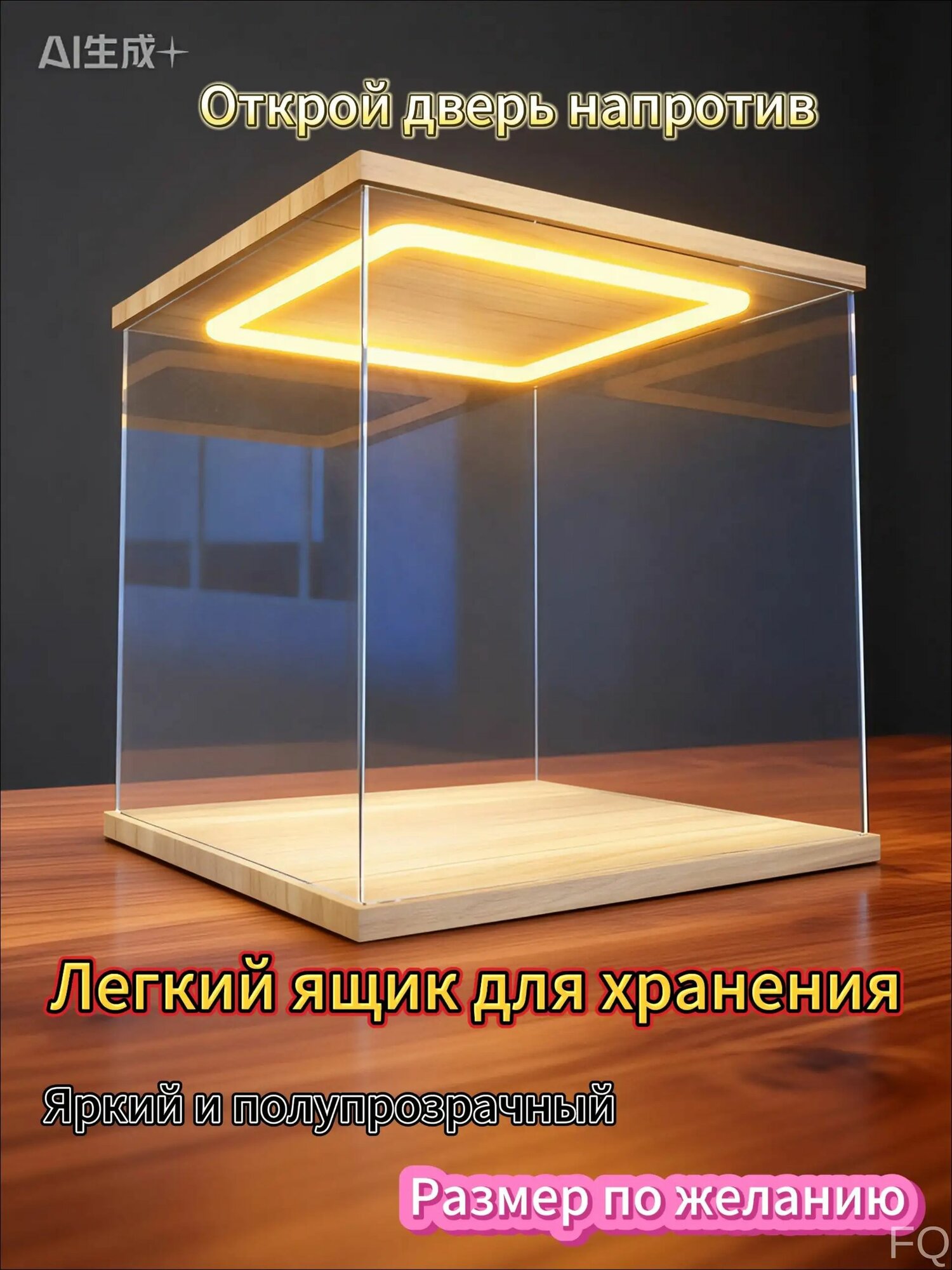 Пусть это будет красиво Кофр для хранения вещей "Хранилище ручной работы", 25 см х 25 см х 35 см