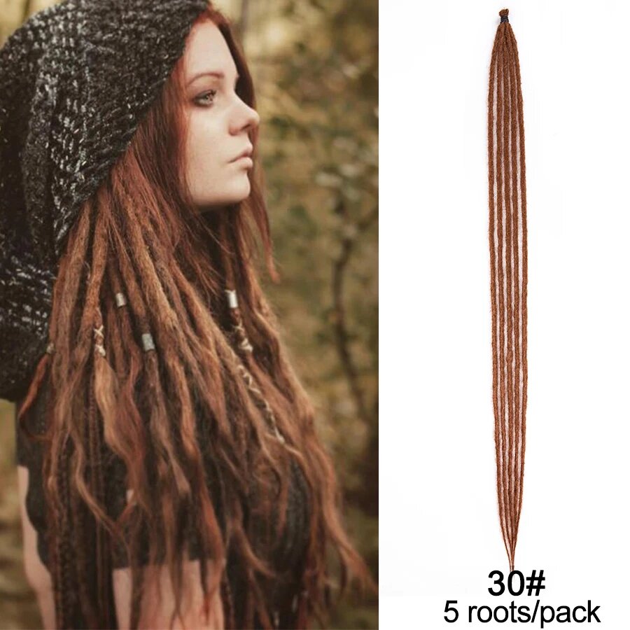 Коричневые дреды Nu Locs 36 дюймов, 5 шт.