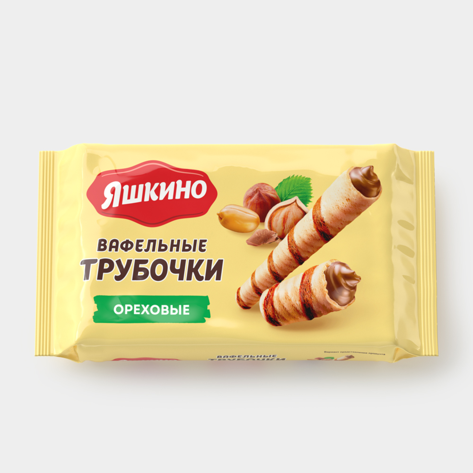 Яшкино, трубочки вафельные Ореховые, 190 г