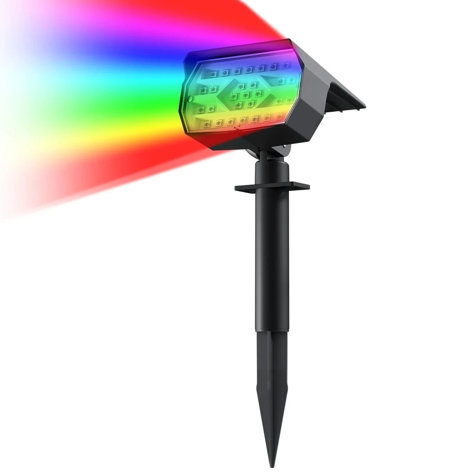 29LED RGB солнечный прожектор - 7 цветов, водонепроницаемые уличные ландшафтные светильники IP67 для декора сада и патио