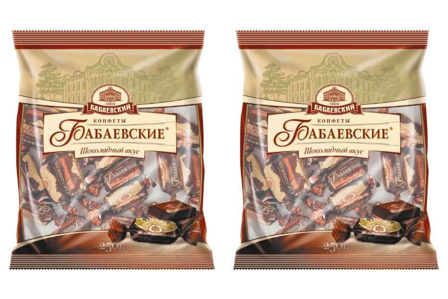 Бабаевский Конфеты Бабаевские шоколадный вкус 250 г, 2 шт