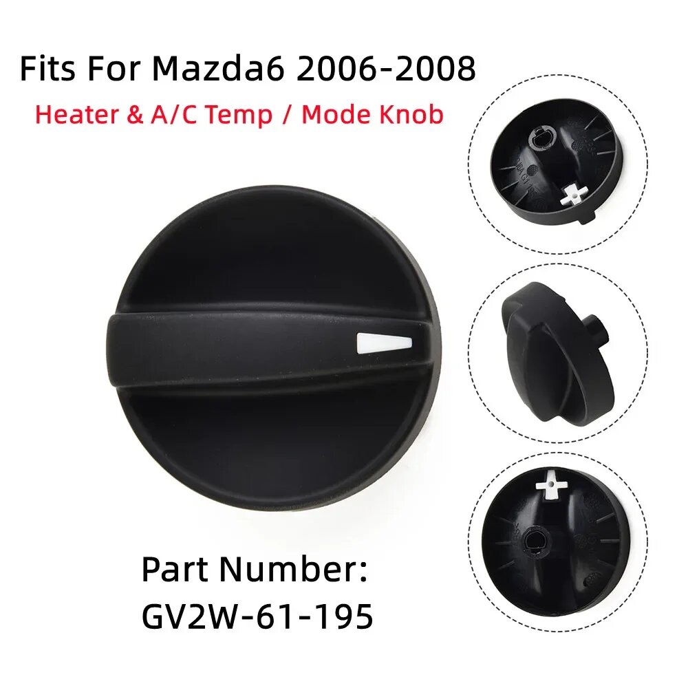 1 шт, ручка переключателя тепла для кондиционера для Mazda 6 2006-2008