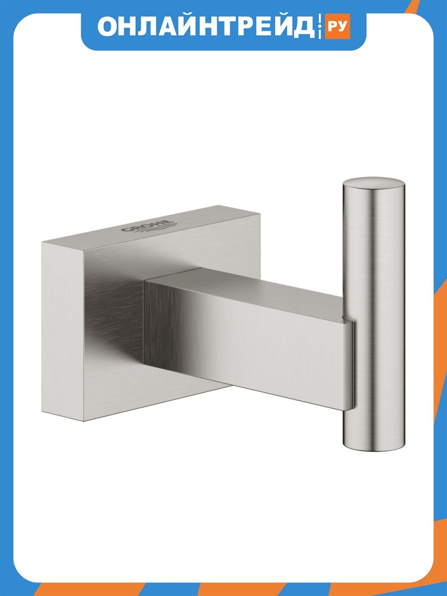 Крючок Grohe Essentials Cube для банного халата, цвет Суперсталь