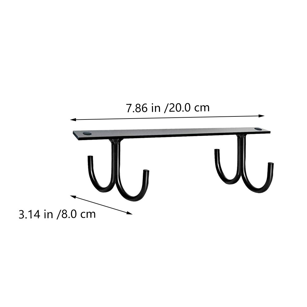 Подвесной Держатель Для Кружек 1 Шт Черный Размер 20.00X8.00X5.50Cm