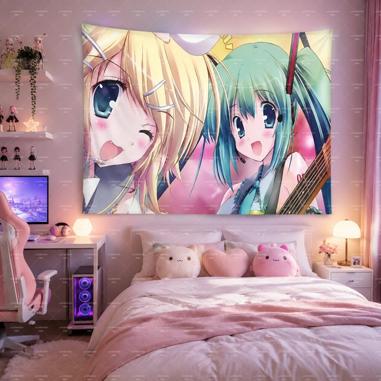 Гобелен Bandai Hatsune Miku и Kagamine Rin 60X90CM