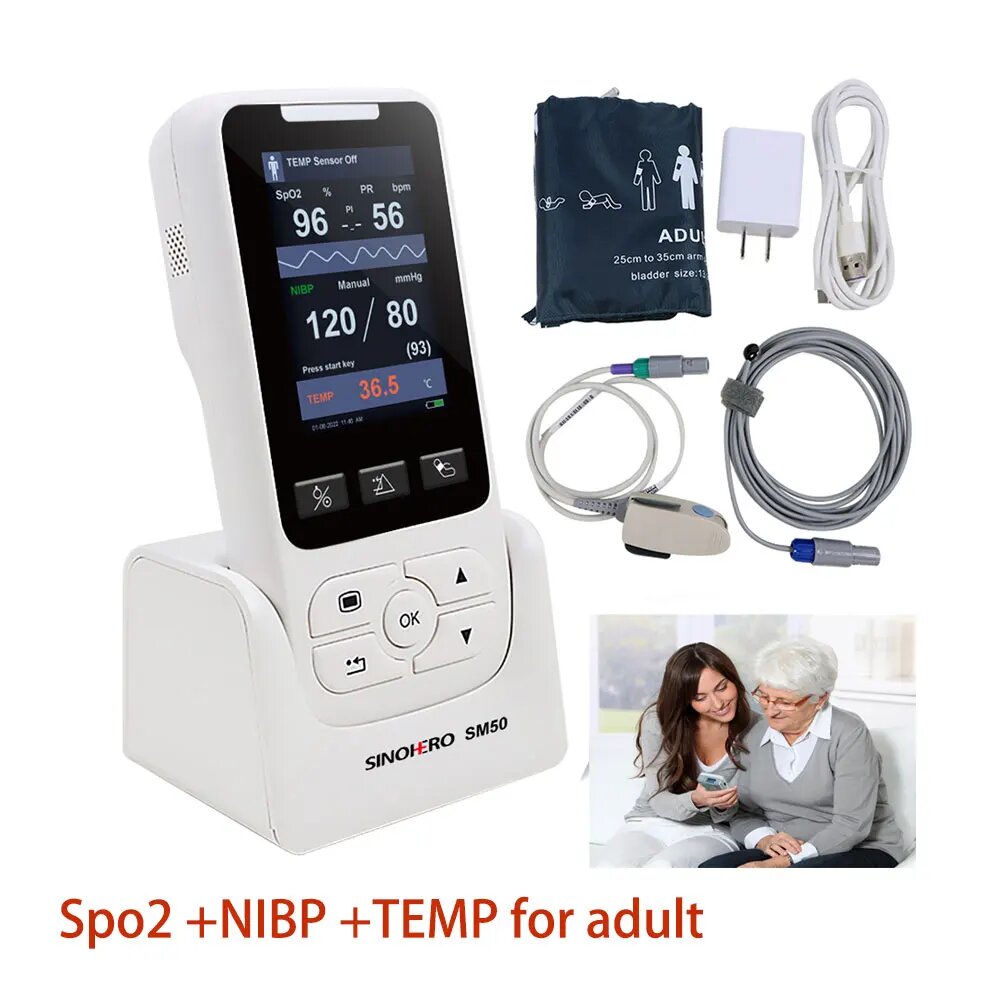Sinohero SM50 портативный монитор пациента 3 Parameter Adult